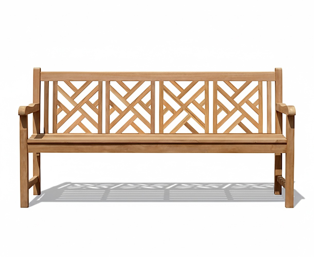 Princeton Teak 6ft Garden Bench | Chinoiserie Bench