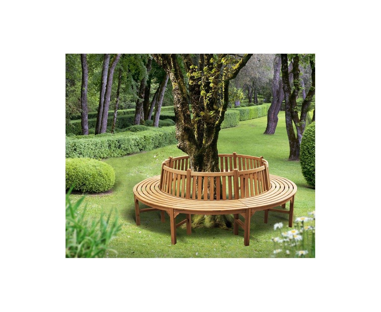 Round Benches | Teak Circular Tree Bench | Half Tree Bench