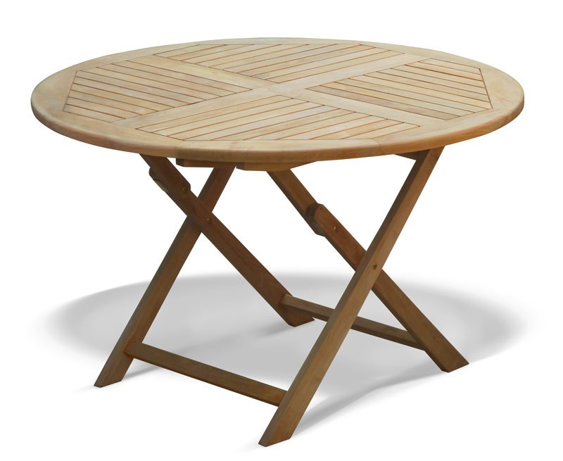 Suffolk Teak Garden Round Folding Table-120cm Suffolk Teak Garden Round Folding Table-120cm