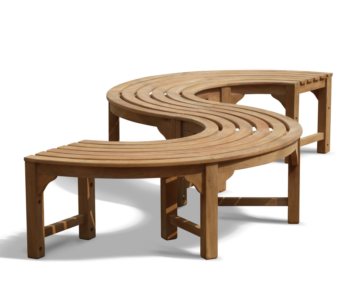 Saturn Teak Circular Tree Bench - 160cm