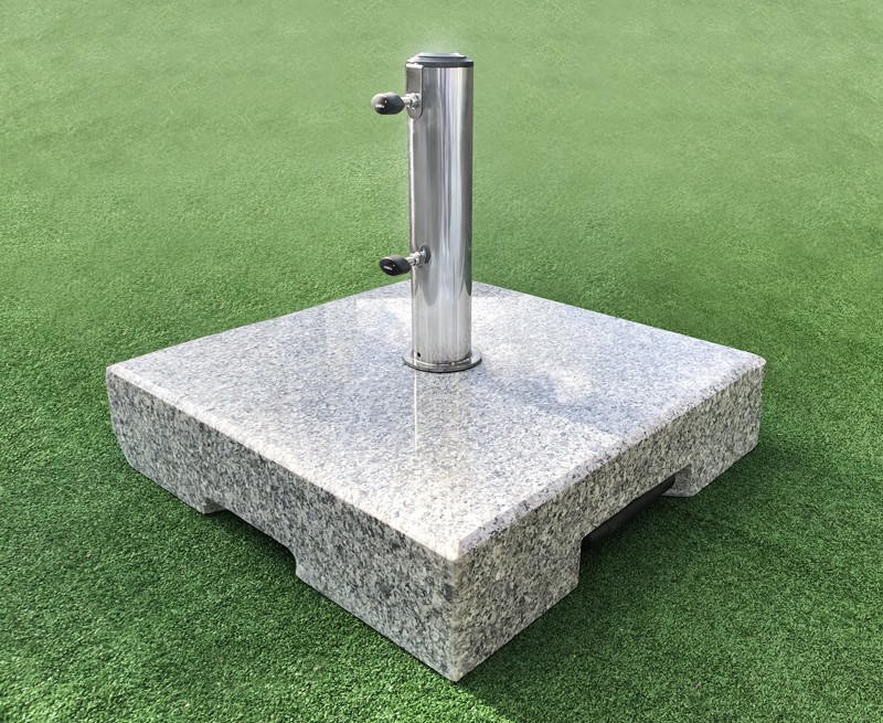 70kg Granite Parasol Base with Wheels and Telescopic Trolley Handle