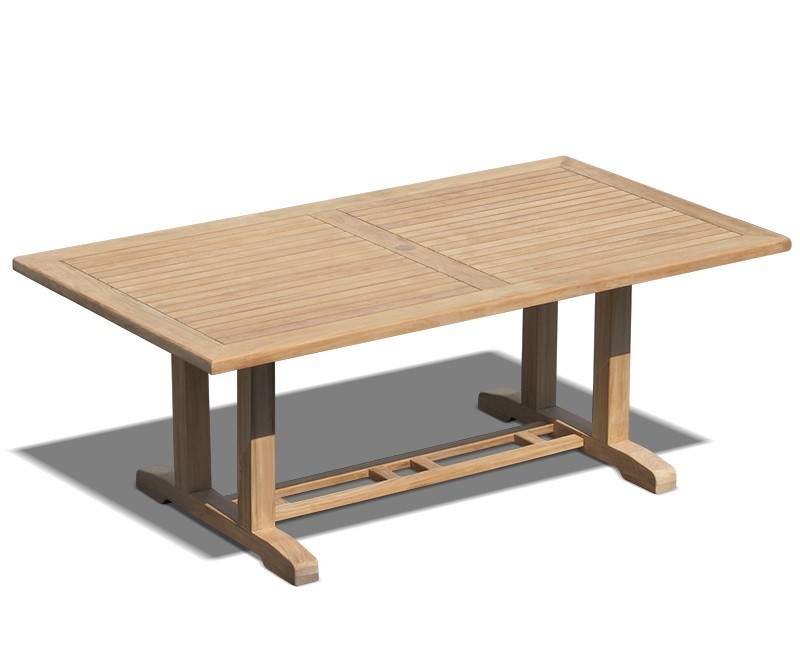 Cadogan 8 Seater Teak Pedestal Table 1.8m with Canterbury Dining Benches