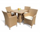 Riviera Poly Rattan 4 Seater Dining Set