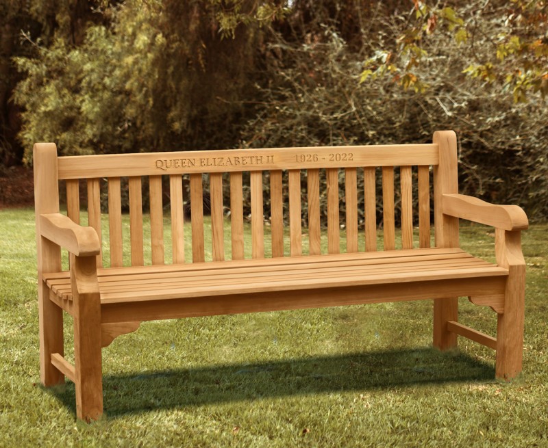 Balmoral Teak Queen Elizabeth II Commemorative Bench