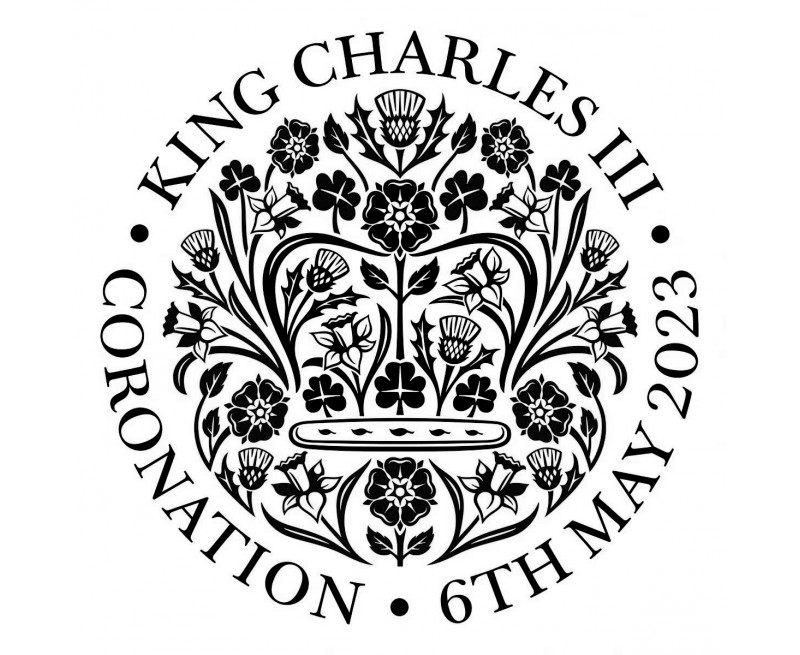 Balmoral Teak King Charles III Coronation Bench, Coronation Emblem - 1.8m