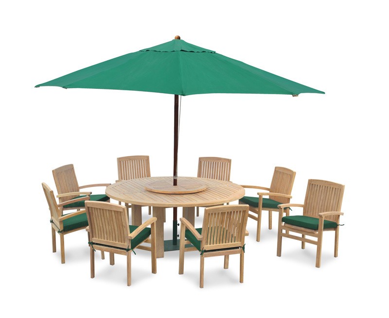 Titan 180cm Round Table with Bali Chairs Dining Set