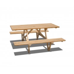 Wheelchair Accessible Picnic Bench - Teak - 2.4m