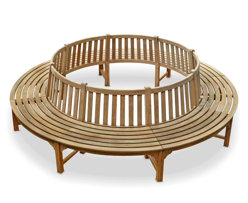 Round Teak Tree Seat, Large - 2.96m