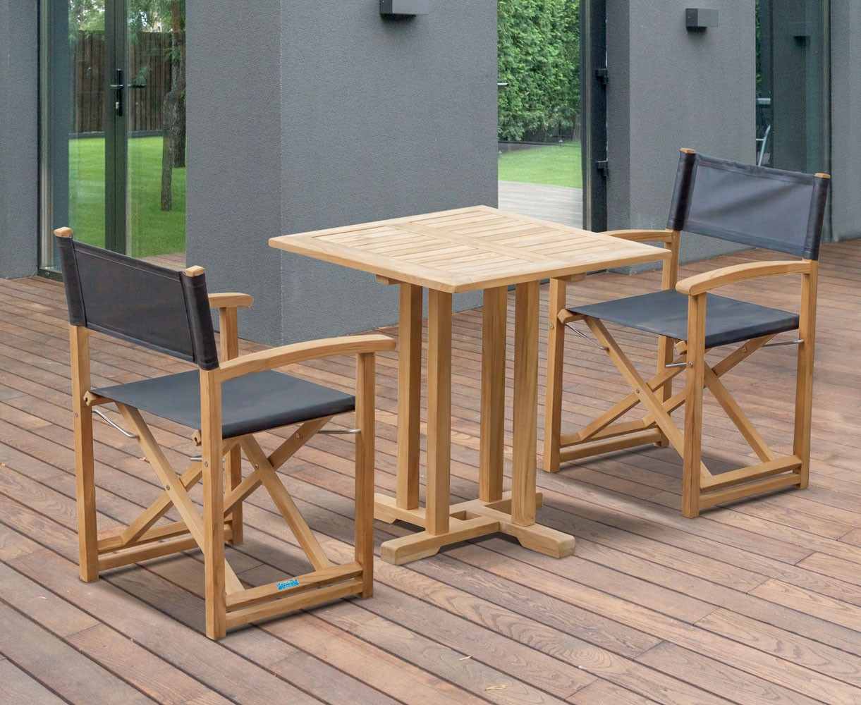 Canfield 70cm Table with 2 Director’s Chairs