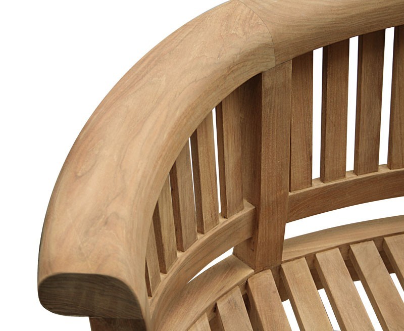 Super-Deluxe Teak Banana Bench | Peanut Bench