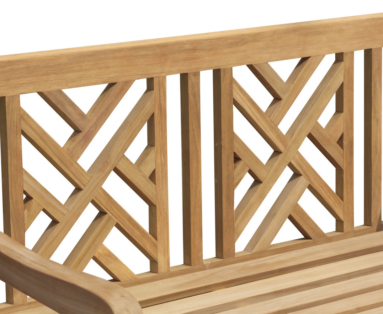 Princeton Teak 4ft Garden Bench | Lattice Garden Bench