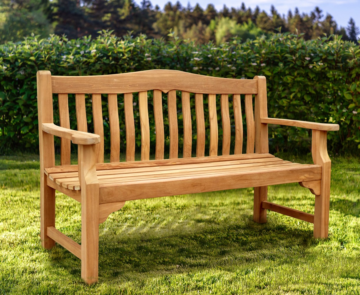 Teak Rose Garden Bench - 1.5m