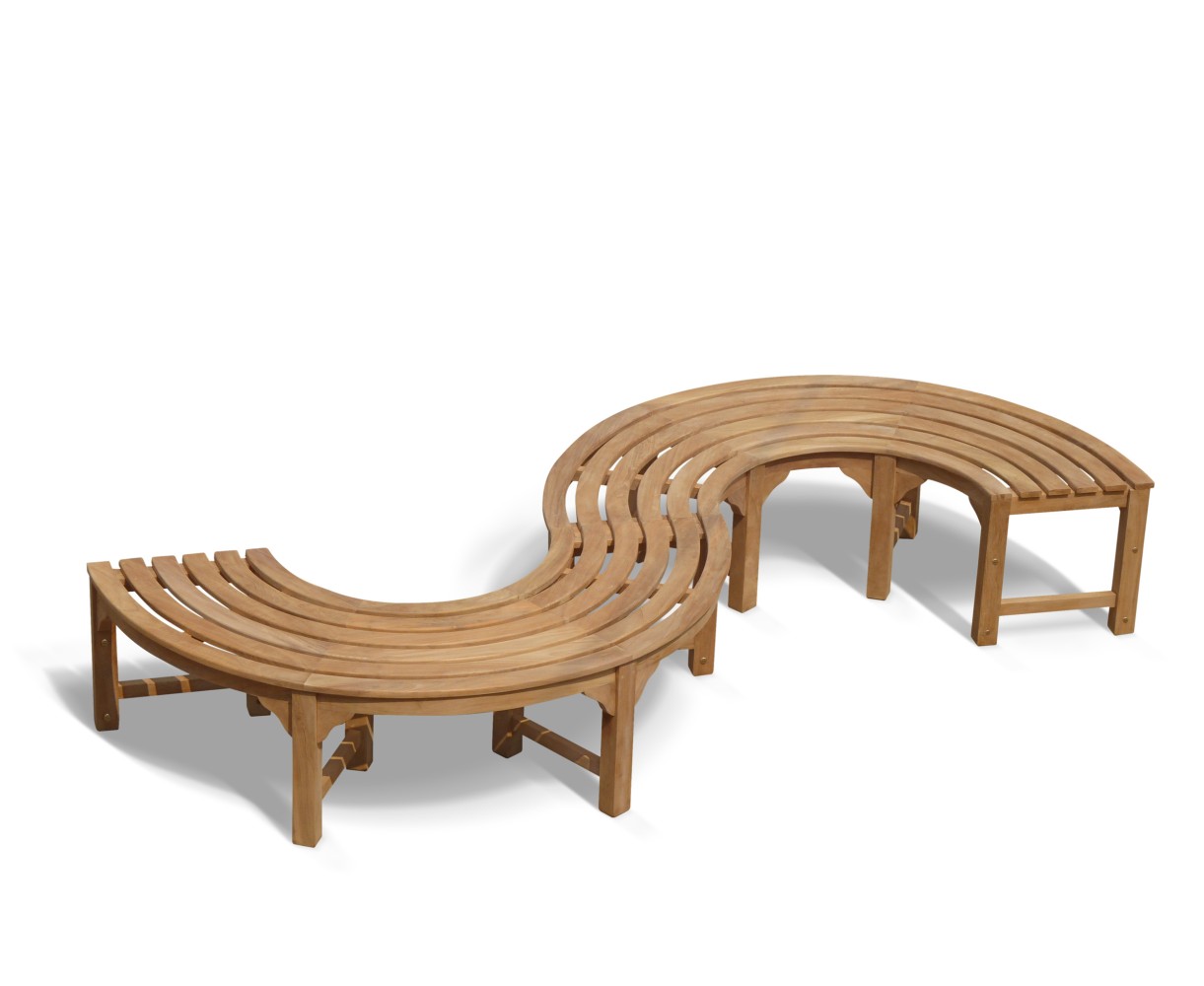 Saturn Teak Circular Tree Bench - 160cm