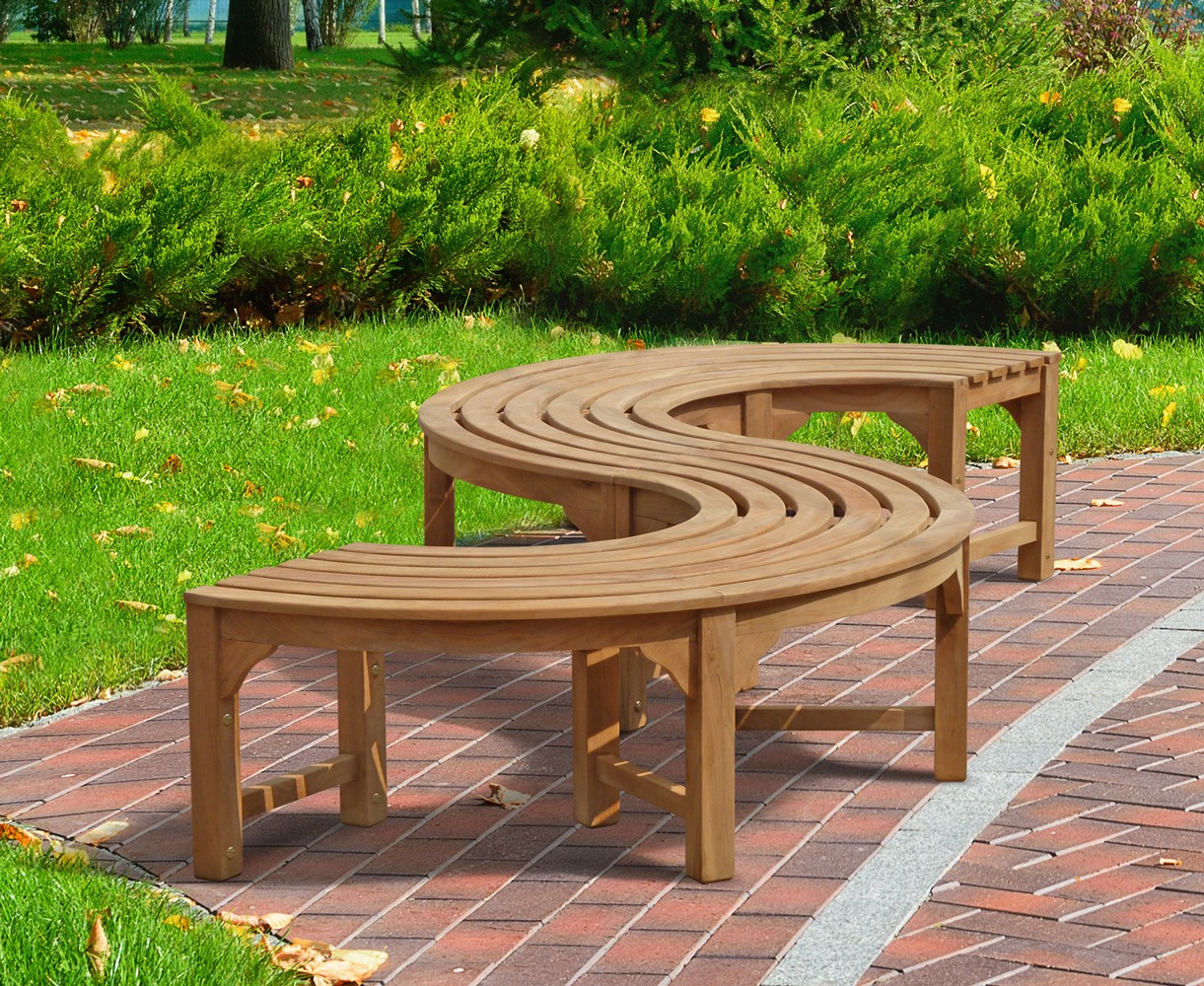 Saturn Teak Circular Tree Bench - 160cm