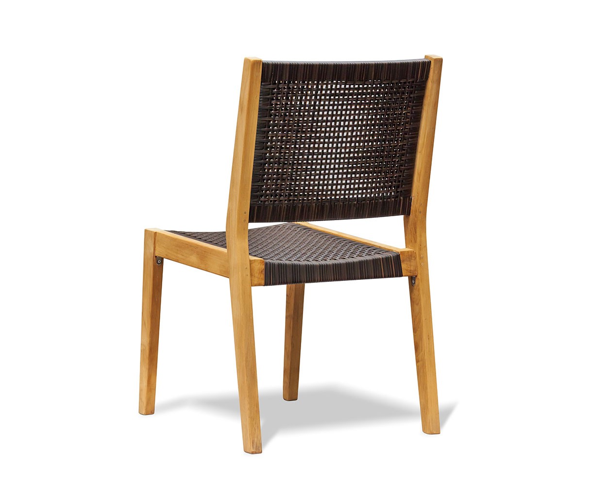 Sora Teak and Rattan Stackable Chair
