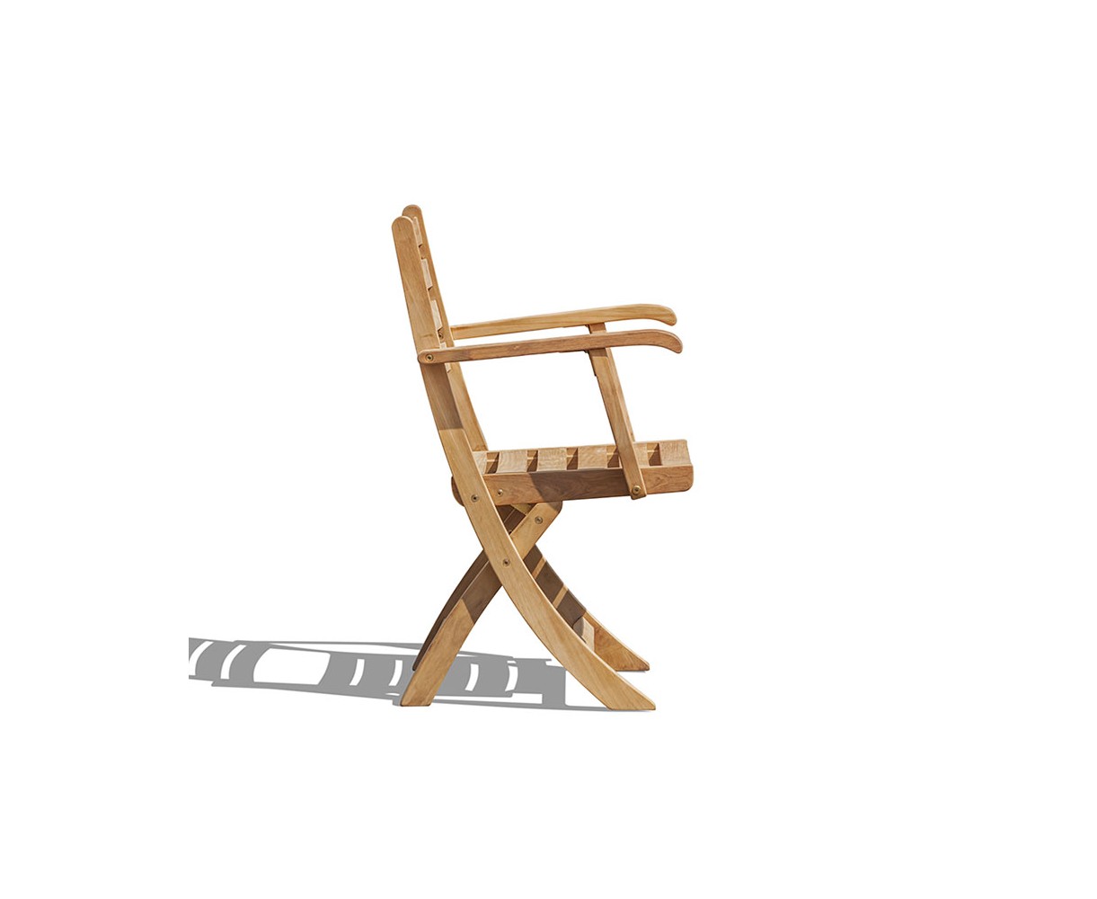 Suffolk Low Back Teak Folding Armchair