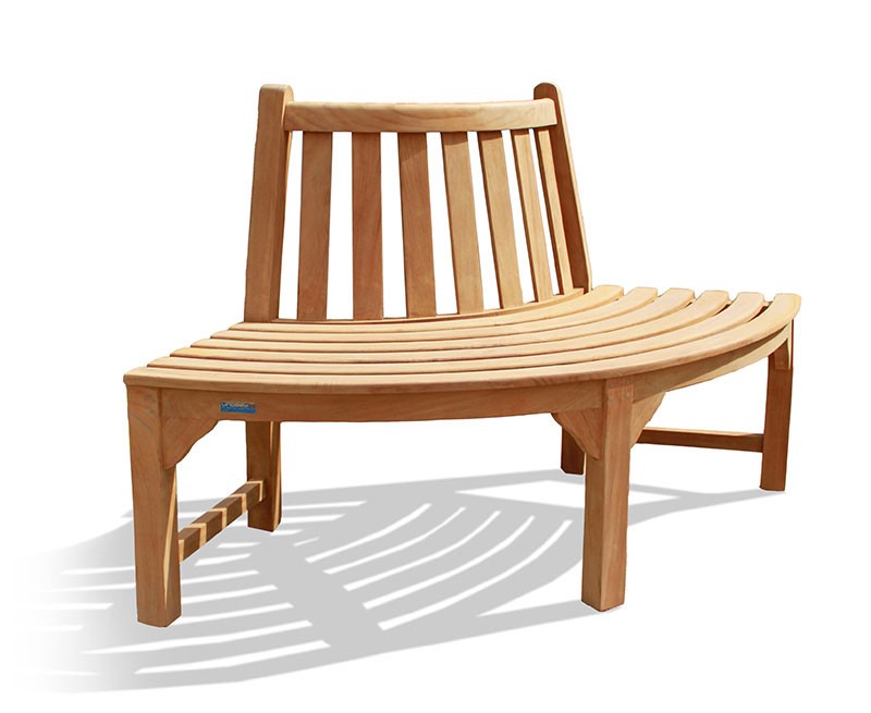 Teak Quarter 1/4 Tree Seat Bench | Wooden Tree Seat