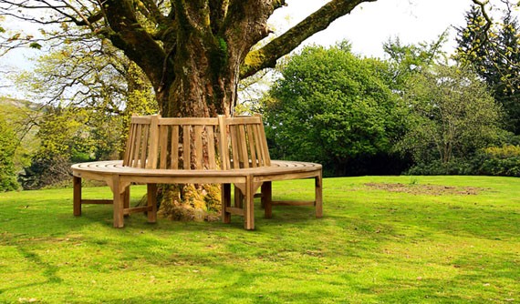 Round Benches | Teak Circular Tree Bench | Half Tree Bench