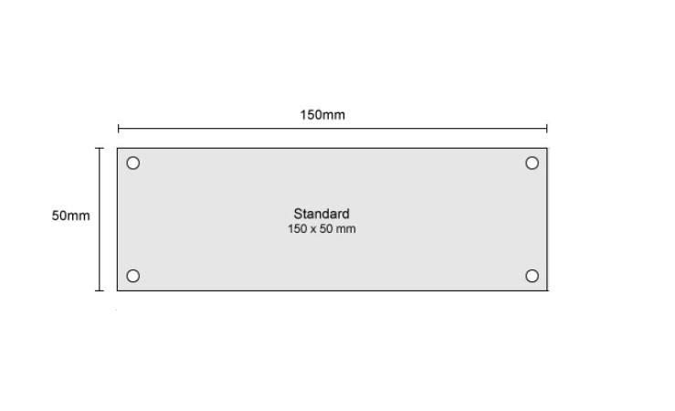 King Charles III Royal Cypher Engraved Brass Plaque - 150x50mm